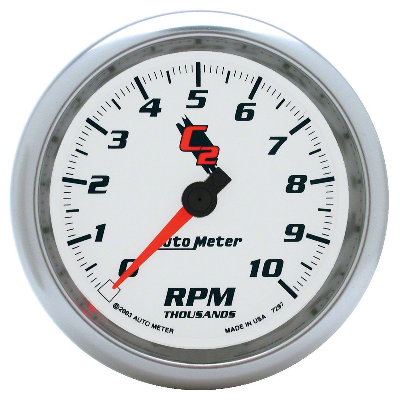 Auto Meter Jeep Wrangler C2 Series 3-3/8-Inch In-Dash Tachometer; 0 ...