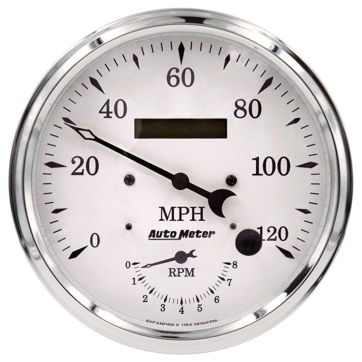 Auto Meter Jeep Wrangler Old Tyme White Series 5-Inch Tachometer ...