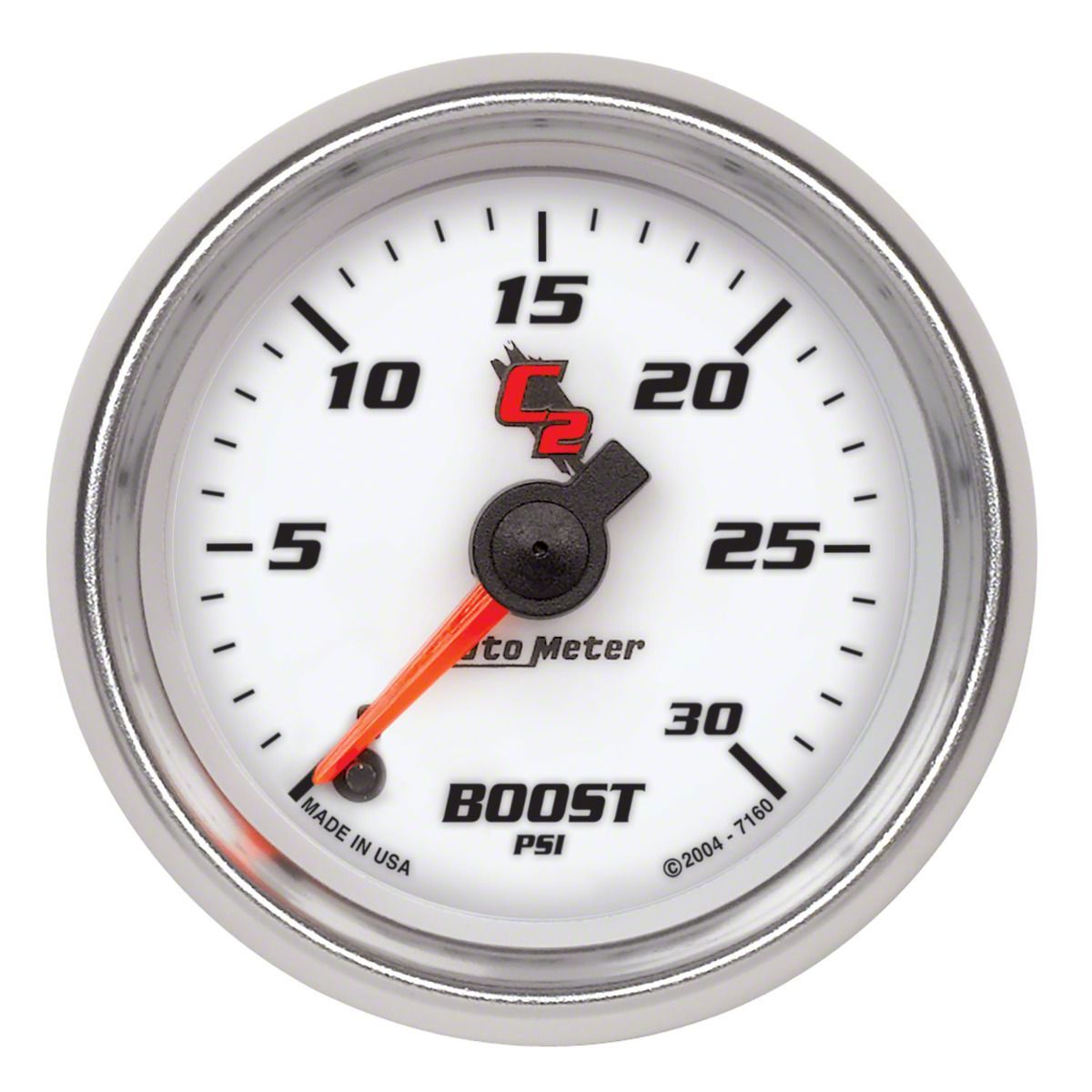 Auto Meter Tacoma C2 Series 2-1/16-Inch Boost Gauge; 0-30 PSI; Digital Stepper Motor 7160 ...