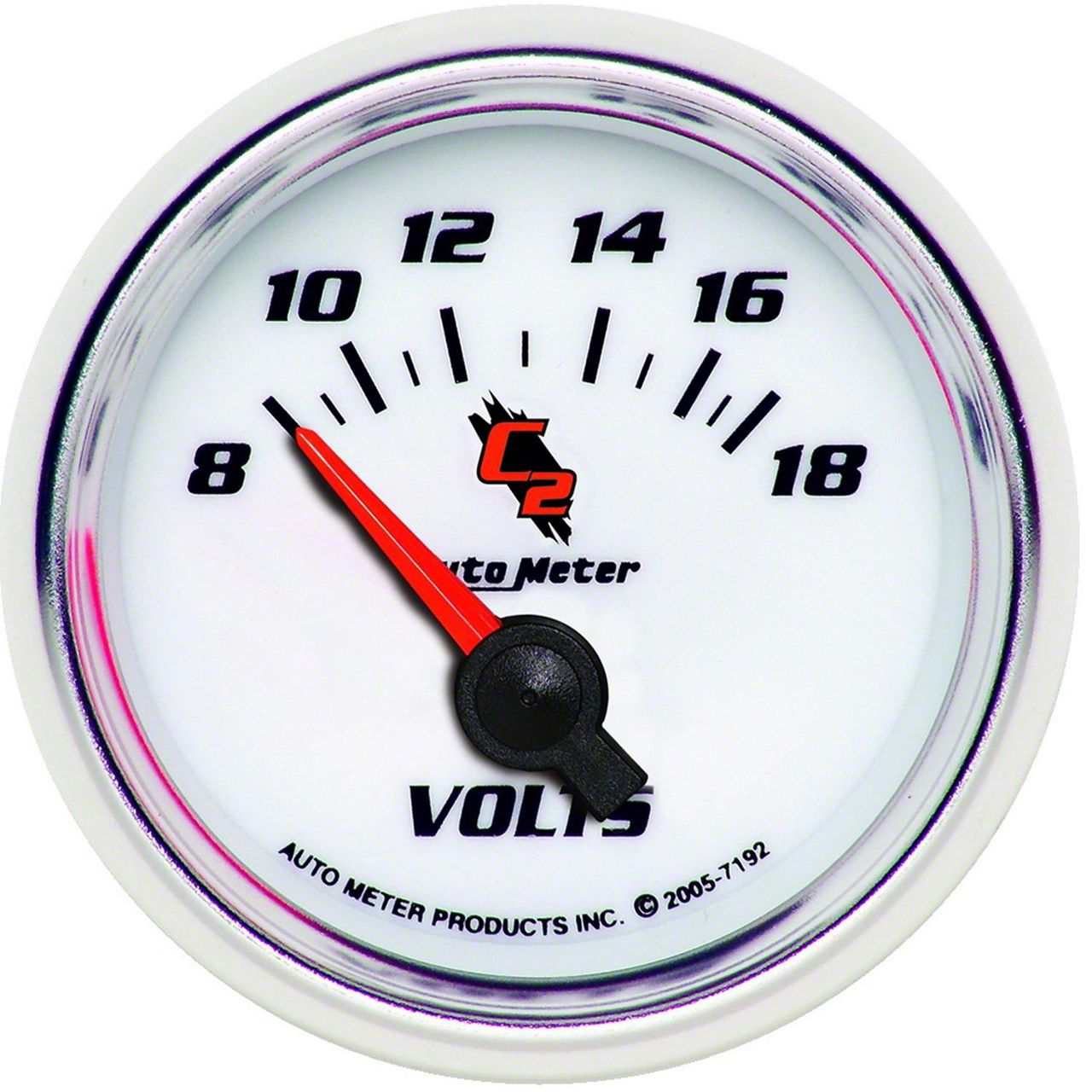 Auto Meter Tacoma C2 Series 2-1/16-Inch Voltmeter Gauge; 8-18V 7192 (Universal; Some Adaptation ...