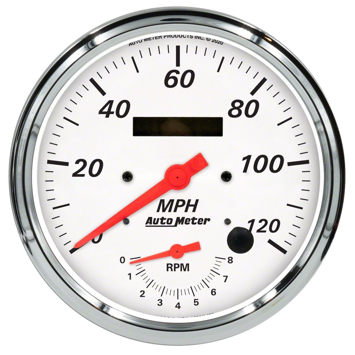 Auto Meter Tundra Arctic White Series 5-Inch Tachometer/Speedometer ...