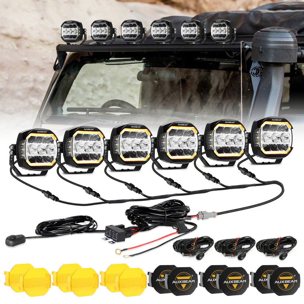 Auxbeam Jeep Gladiator XP-UTLRA Series 5-Inch Side Shooter White DRL ...