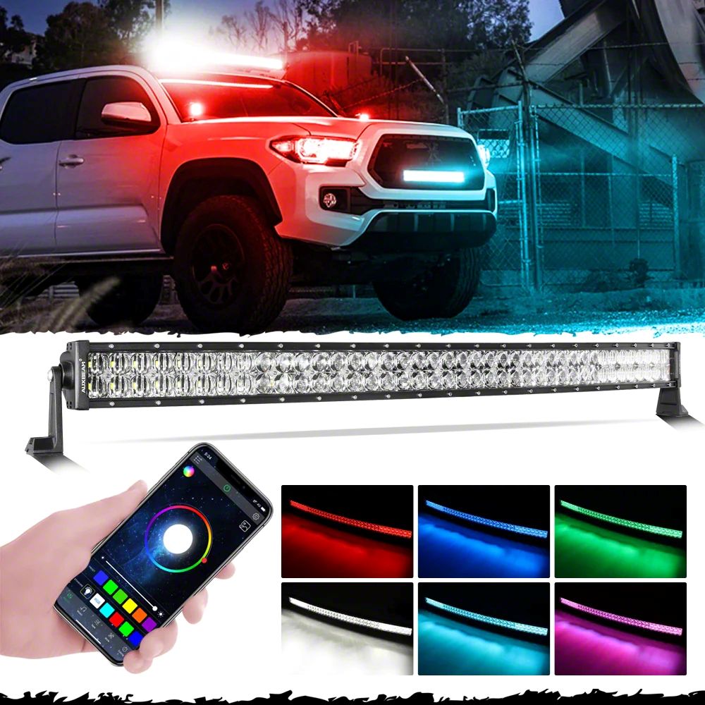 Auxbeam Titan 42-Inch V-Series RGB Curved LED Light Bar QP008569 ...