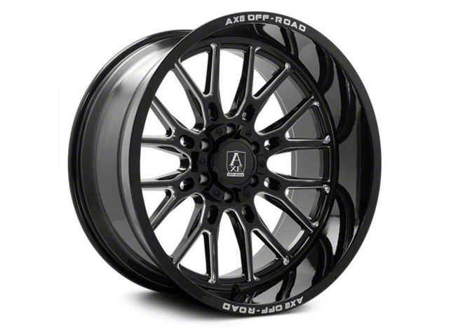 Axe Wheels Jeep Gladiator Atlas Gloss Black Milled Wheel 22x12 44mm