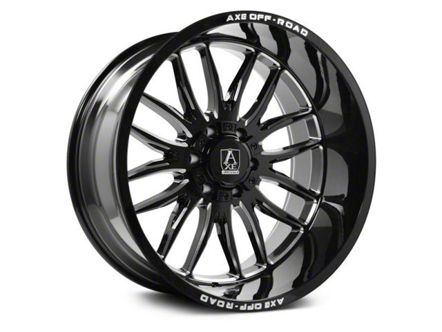 Axe Wheels Jeep Gladiator Hades Gloss Black Milled Wheel 22x12 44mm