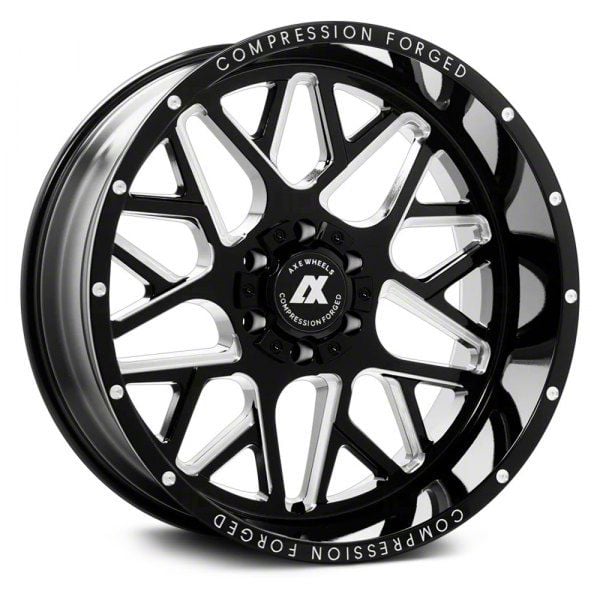 Axe Wheels Jeep Wrangler AX5.0 Gloss Black Milled Wheel; 22x12; -44mm ...