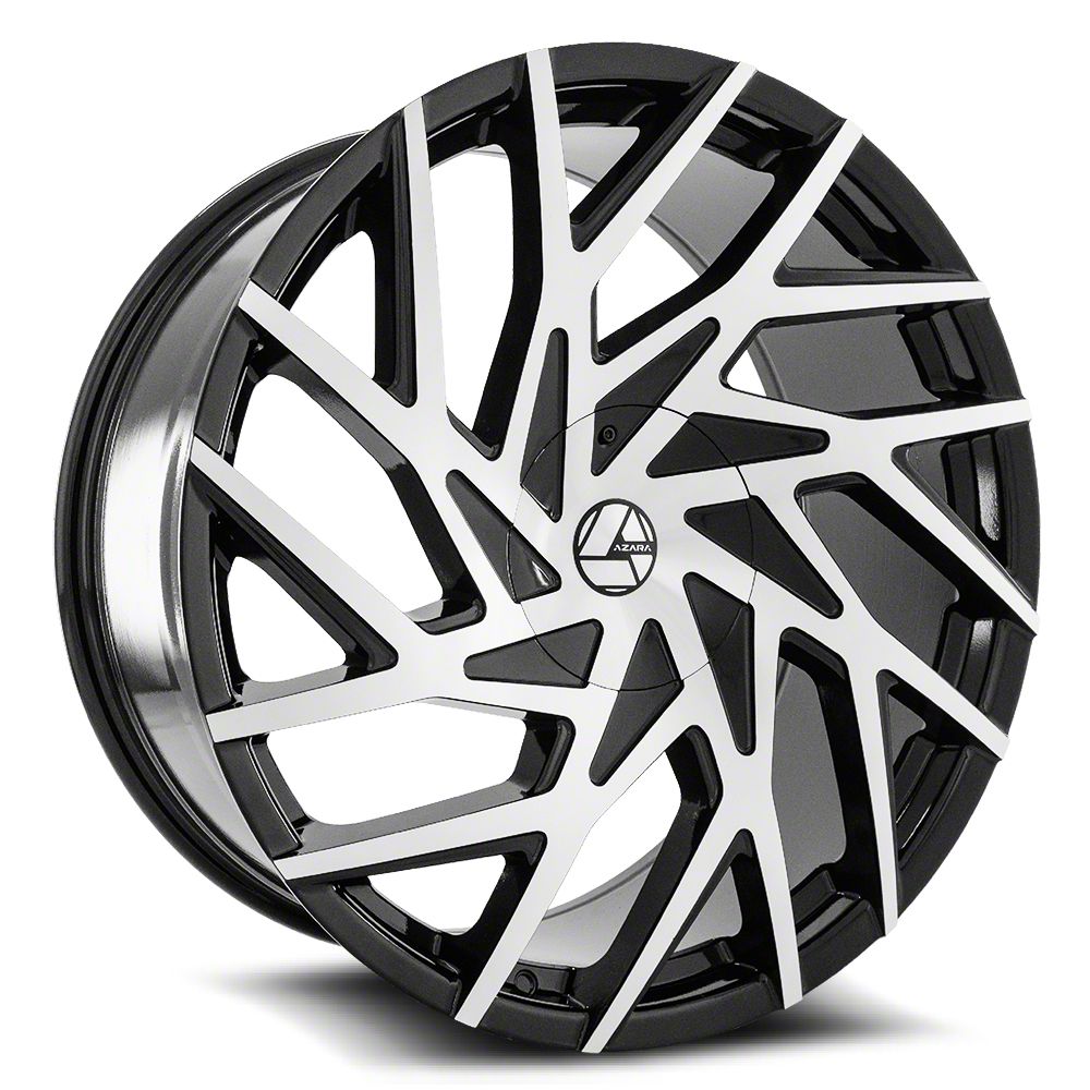 Azara Jeep Cherokee AZA-518 Gloss Black and Machined Wheel; 22x8.5; 38mm Offset AZA ...