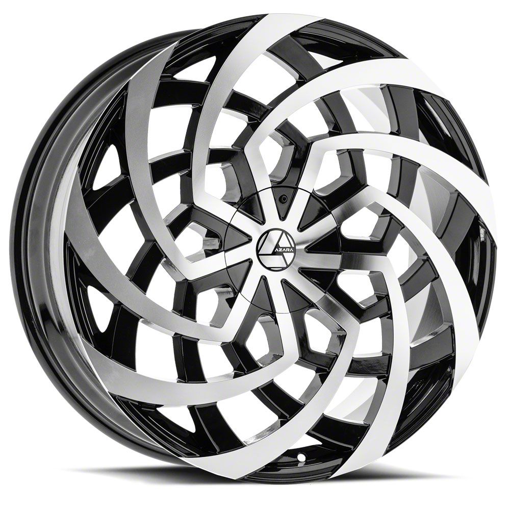 Azara Jeep Grand Cherokee AZA-521 Gloss Black and Machined Wheel; 26x9 ...