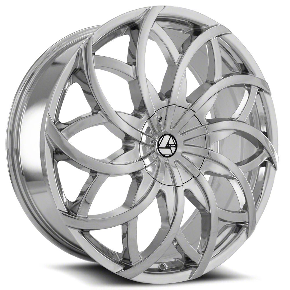 Azara Titan AZA-504 Nano Chrome 6-Lug Wheel; 24x9; 25mm Offset AZA ...