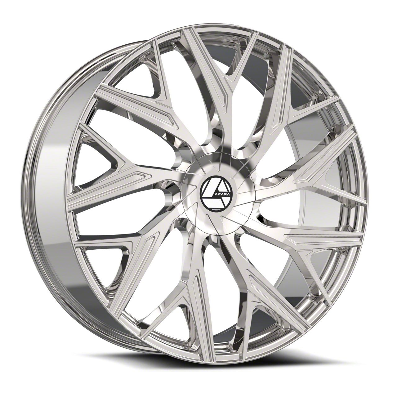 Azara Titan AZA-527 Nano Chrome 6-Lug Wheel; 22x9.5; 22mm Offset AZA ...