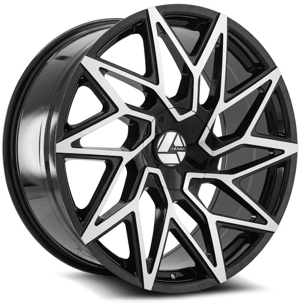 Azara Titan XD AZA-511 Gloss Black and Machined 6-Lug Wheel; 22x9.5 ...