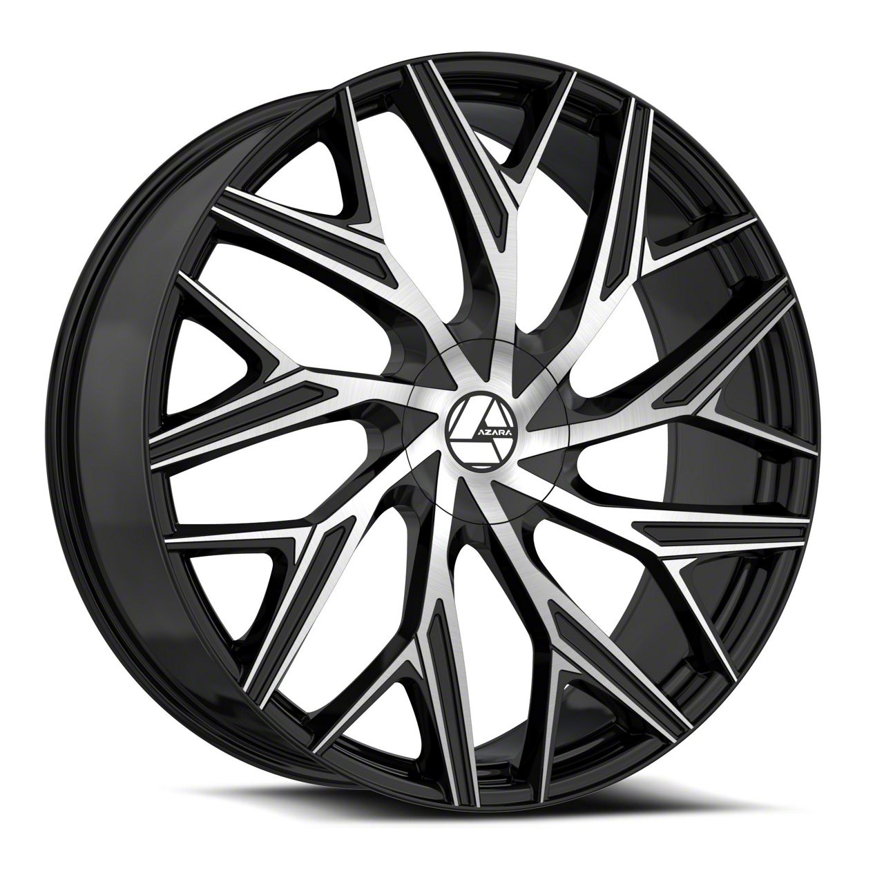Azara Titan XD AZA-527 Gloss Black and Machined 6-Lug Wheel; 22x9.5 ...