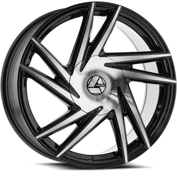 Azara Titan XD AZA-529 Gloss Black and Machined 6-Lug Wheel; 22x9.5 ...