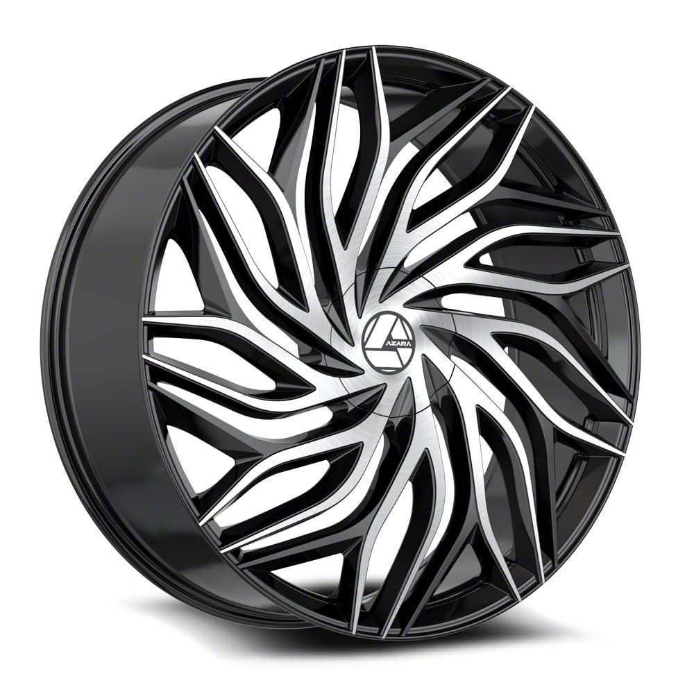 Azara Titan XD AZA-537 Gloss Black and Machined 6-Lug Wheel; 28x9.5 ...