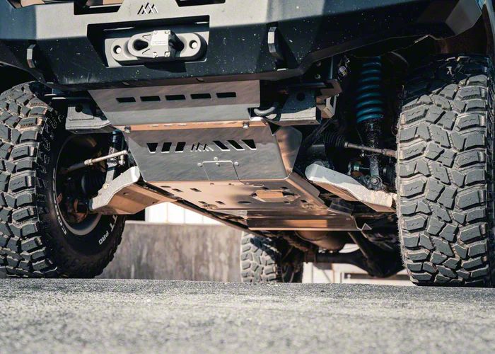 Backwoods Adventure Mods Tacoma Full Skid Plate System; Bare Aluminum ...