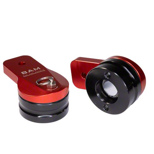 Bad Ass Mounts Jeep Wrangler 360-Degree Swivel Light Mounts; Red/Black ...