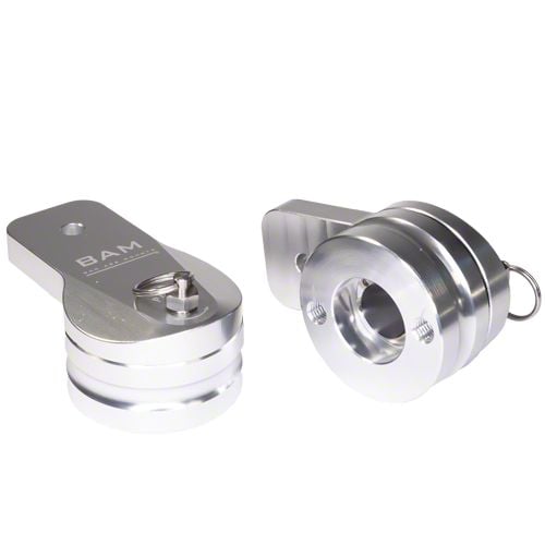 Bad Ass Mounts Jeep Wrangler 360-Degree Swivel Light Mounts; Red/Silver ...