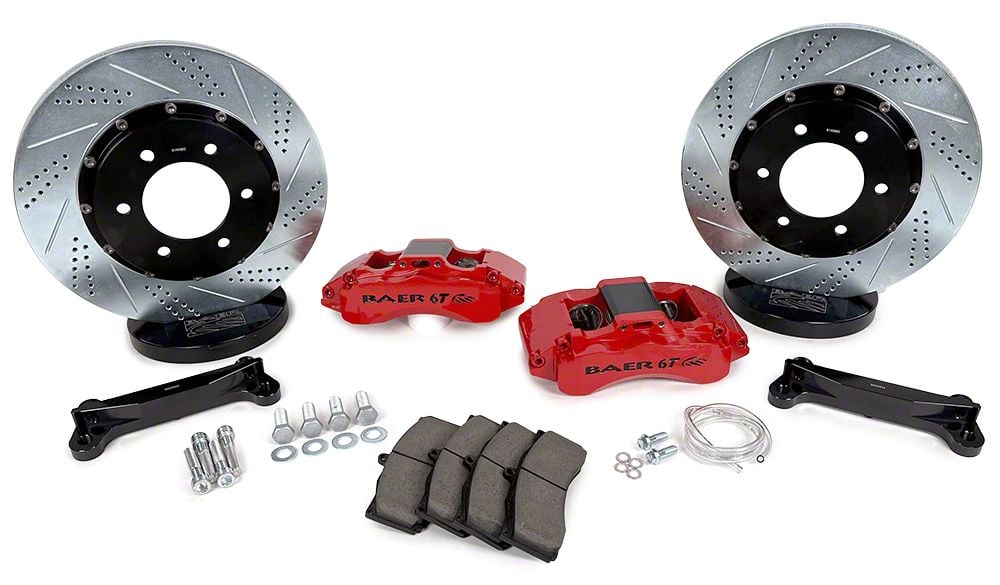 Baer Bronco HD+ Front Big Brake Kit with 14-Inch Rotors; Silver Rotors ...