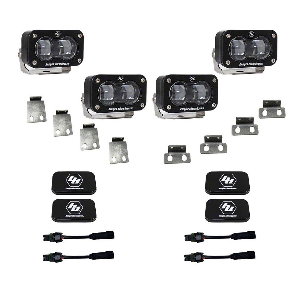 Baja Designs Bronco S2 SAE Dual Fog Light Kit; Clear 448166 (22-24 ...