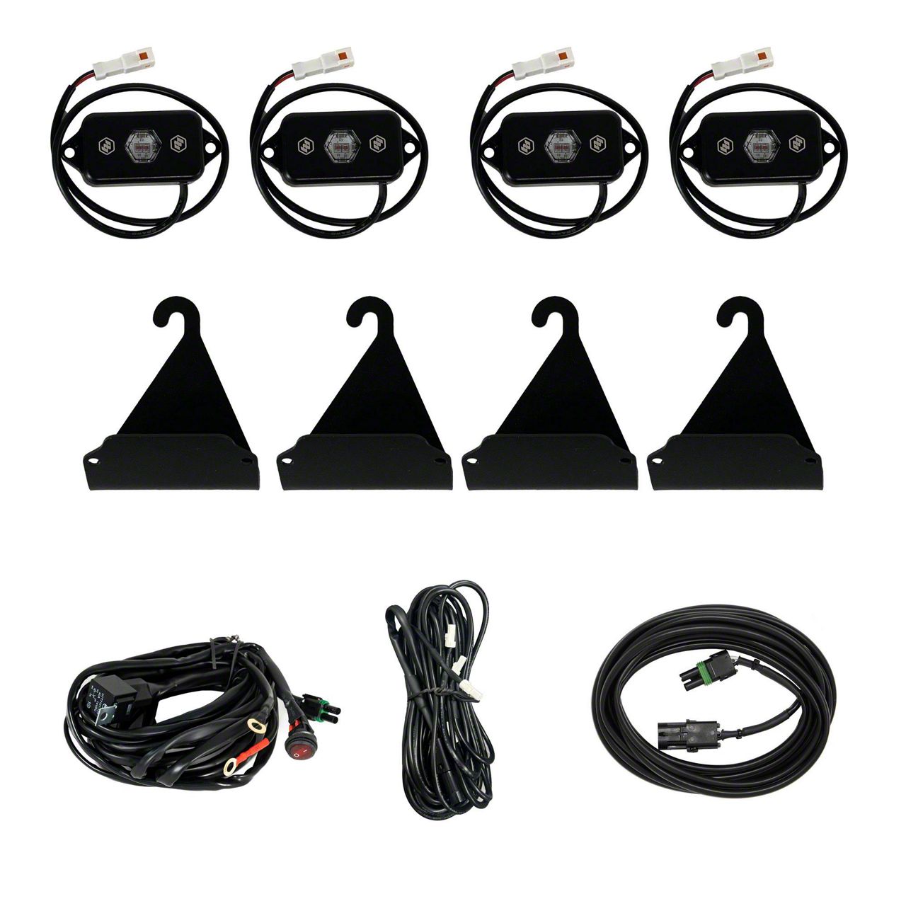 Baja Designs Tacoma Bed Rail Cargo Light Kit; Red 398062 (05-26 Tacoma ...