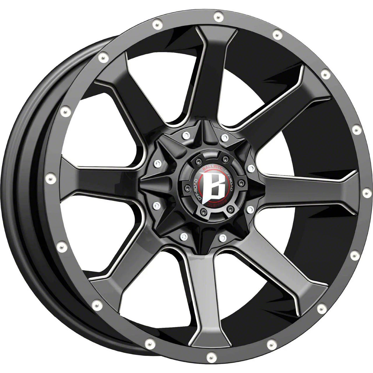 Ballistic Jeep Grand Cherokee Hawk Flat Black Milled Wheel; 18x9; 0mm ...