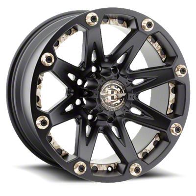 Ballistic Jeep Wrangler Jester Flat Black Machined Wheel; 17x9; 12mm ...