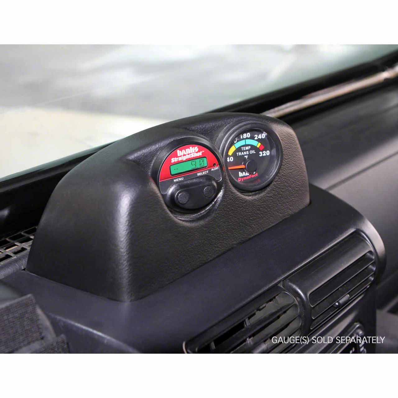 Banks Power Jeep Wrangler Dual Gauge Dash Pod; Black 63342 (97-06 Jeep ...