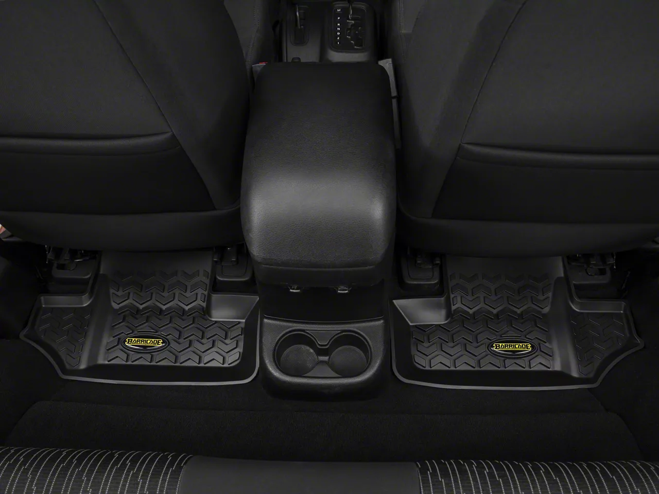 Barricade Jeep Wrangler Rear Floor Mats Black J103884 07 18 Jeep Wrangler JK 2 Door Free Shipping