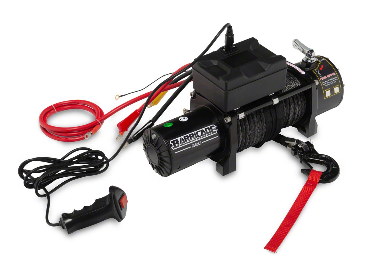 Barricade Titan 9,500 lb. Winch with Black Synthetic Rope J210823 ...