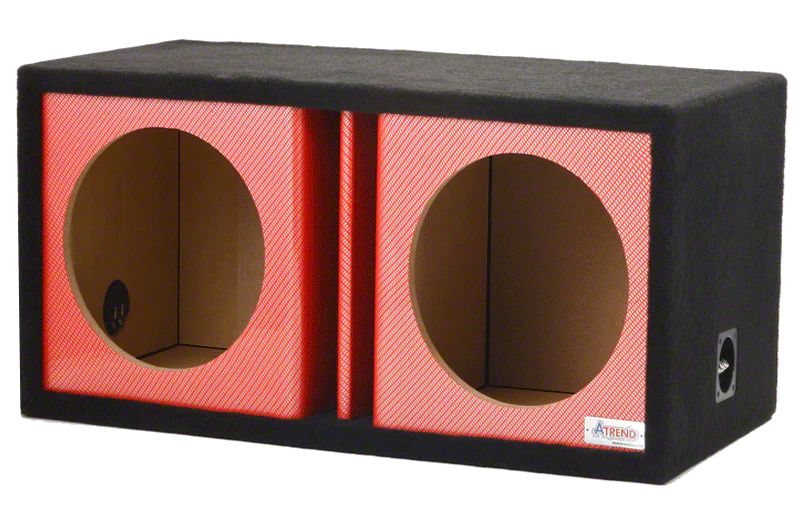 Bbox Tacoma 12-Inch Dual Vented Subwoofer Enclosure; Red Carbon Fiber ...