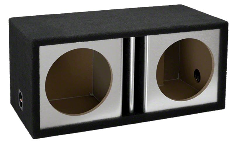 Bbox Titan 10-Inch Dual Vented Subwoofer Enclosure; Brushed Aluminum ...