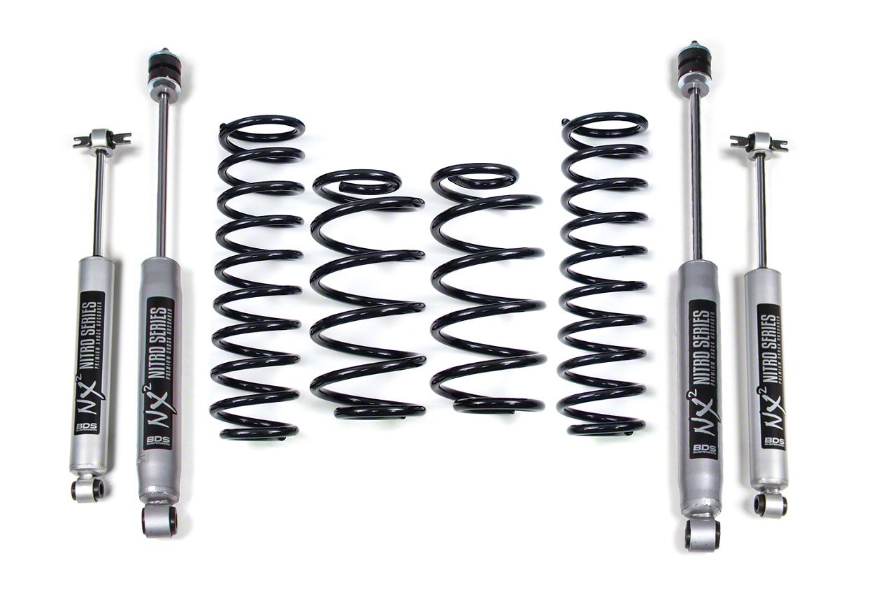 BDS Jeep Wrangler 2-Inch Coil Spring Suspension Lift Kit and NX2 Nitro ...