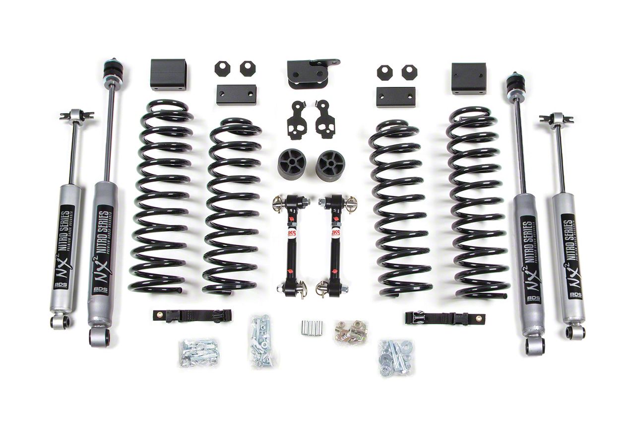 BDS Jeep Wrangler 3-Inch Coil Spring Suspension Lift Kit with Sway Bar ...