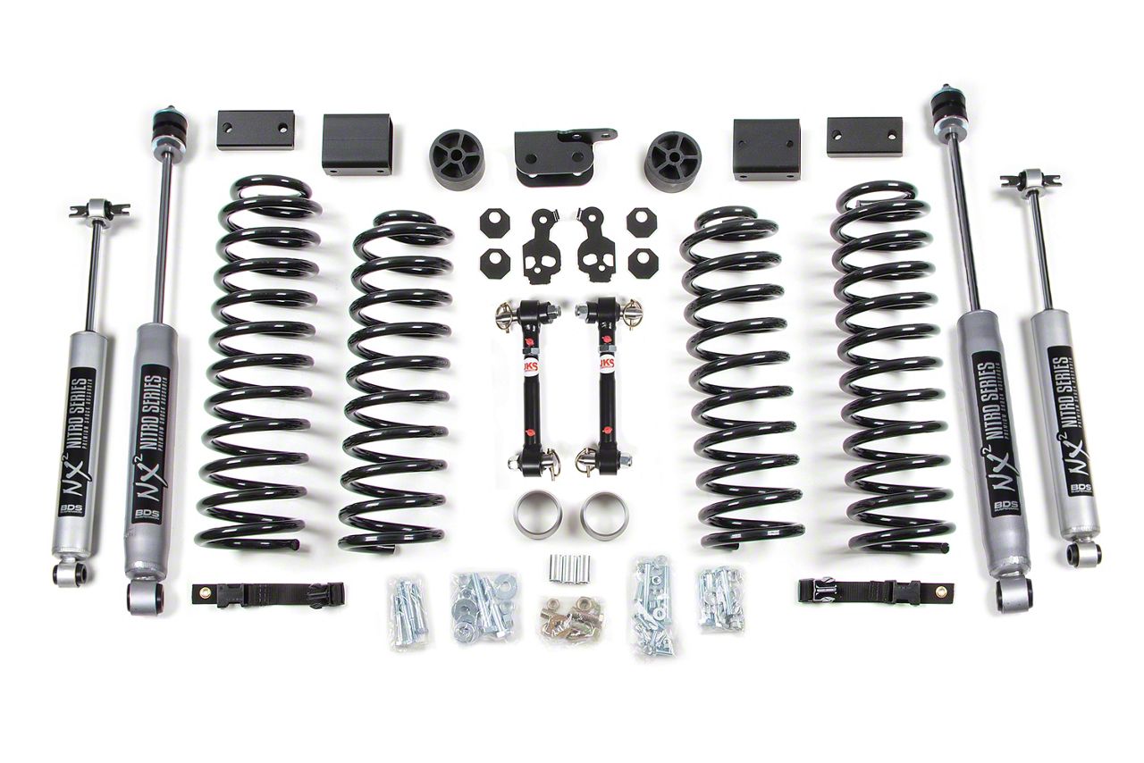 BDS Jeep Wrangler 3-Inch Coil Spring Suspension Lift Kit with Sway Bar ...
