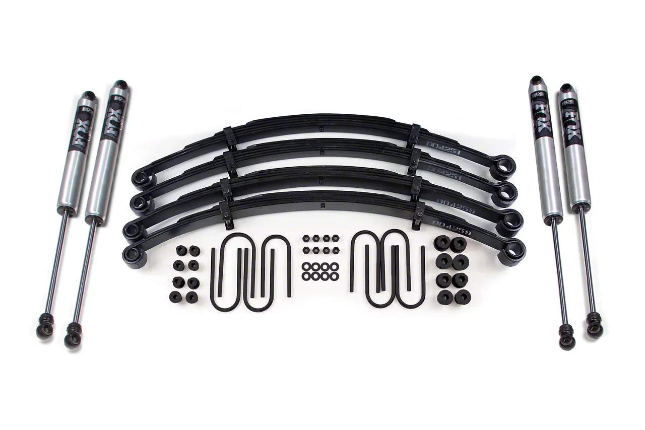 BDS Jeep Wrangler 4-Inch Leaf Spring Suspension Lift Kit with FOX 2.0 ...