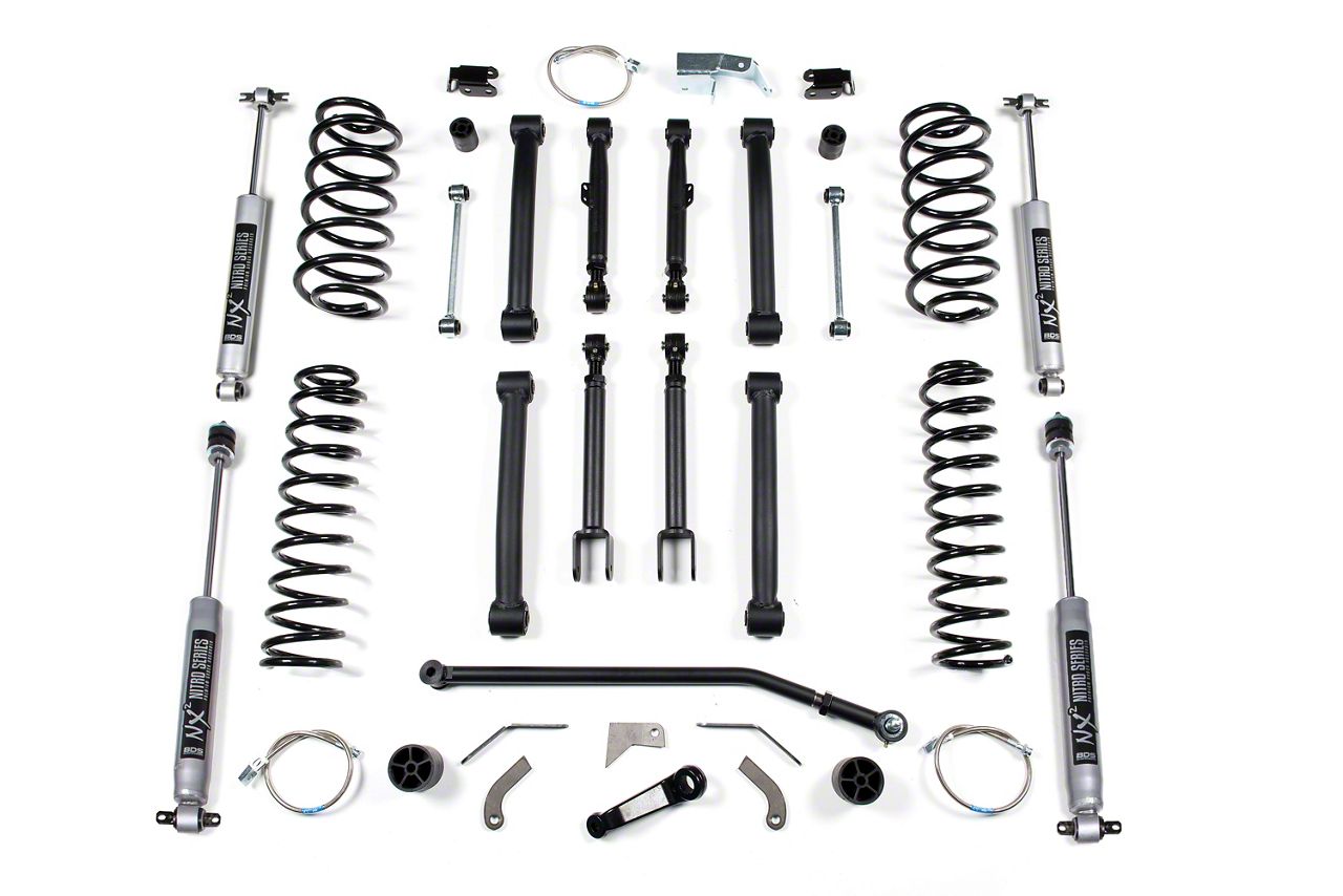 BDS Jeep Wrangler 4.50-Inch Coil Spring Suspension Lift Kit with NX2 ...