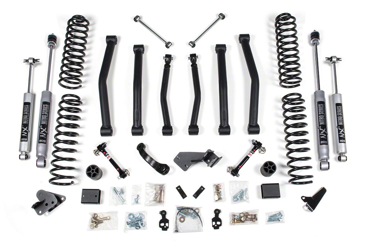 BDS Jeep Wrangler 4.50-Inch Control Arm Suspension Lift Kit with Sway ...