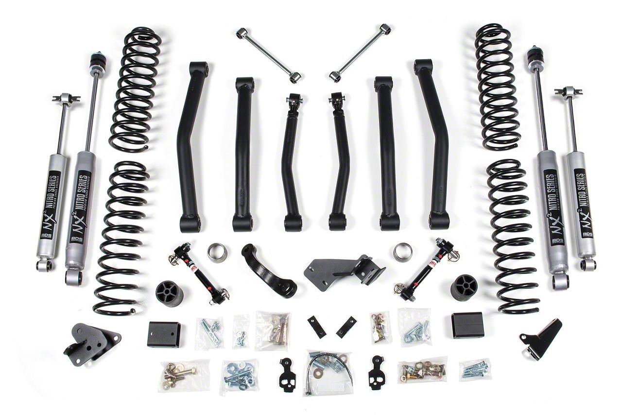 BDS Jeep Wrangler 4.50-Inch Control Arm Suspension Lift Kit with FOX 2. ...