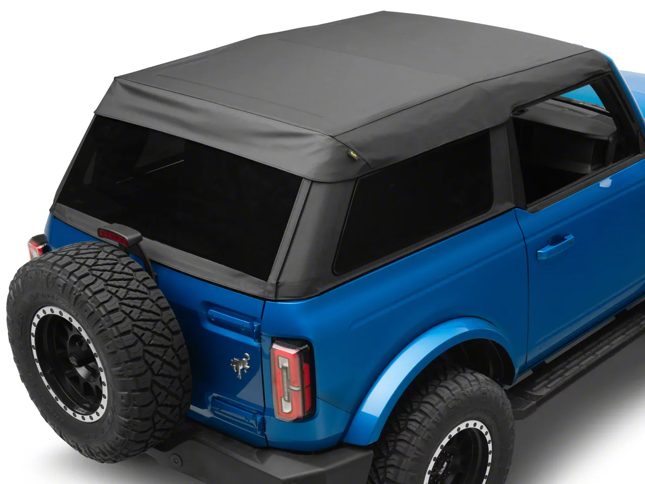 Bestop Bronco Trektop Slantback Soft Top; Black Diamond 56872-35 (21-26 ...