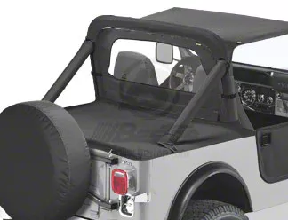 Bestop Jeep Wrangler Duster Deck Cover; Black 90002-15 (87-91 Jeep ...