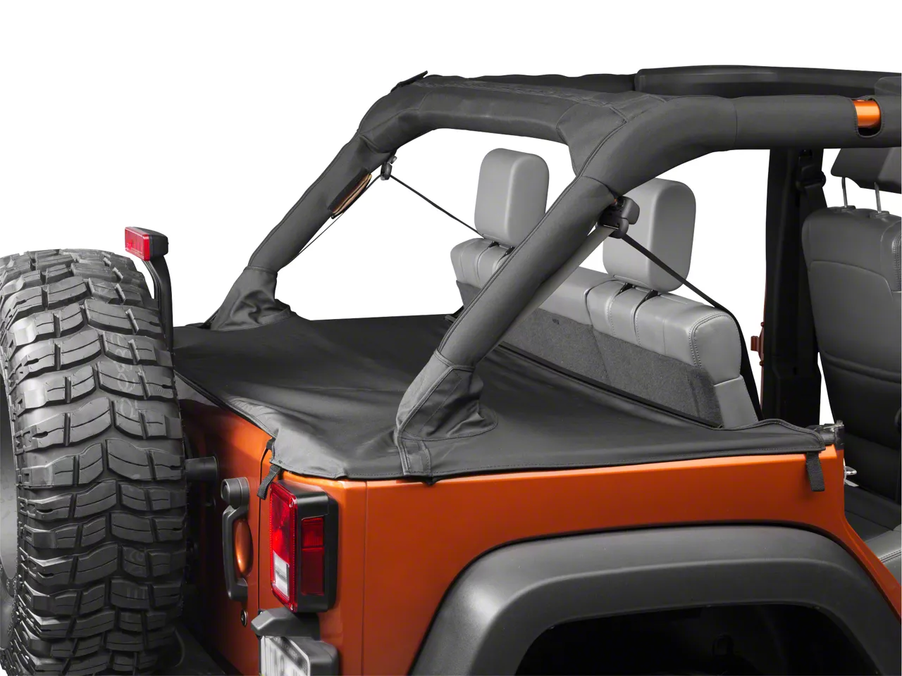 Bestop Jeep Wrangler Duster Deck Cover; Black 90031-35 (07-18 Jeep ...
