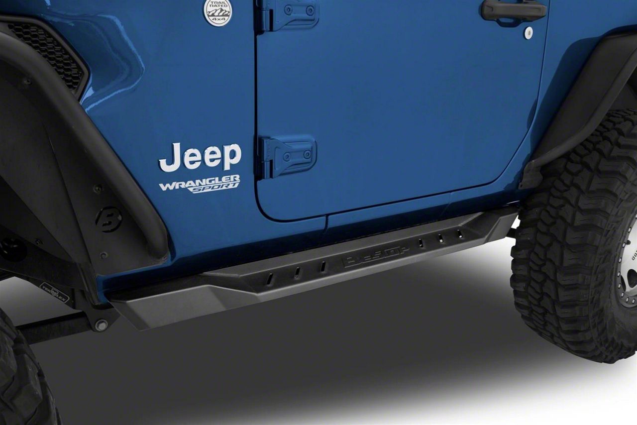 Bestop Jeep Wrangler Granite Series Rock Rails; Matte Black 44970-01 ...