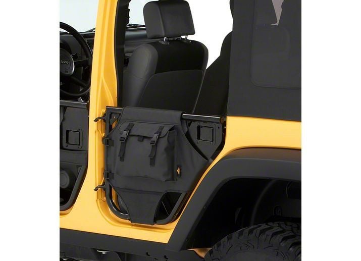 Bestop Jeep Wrangler HighRock 4x4 Element Rear Door Storage Bags; Black ...