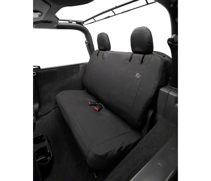 Bestop Jeep Wrangler Rear Seat Cover; Black Diamond 29292-35 (18-25 ...
