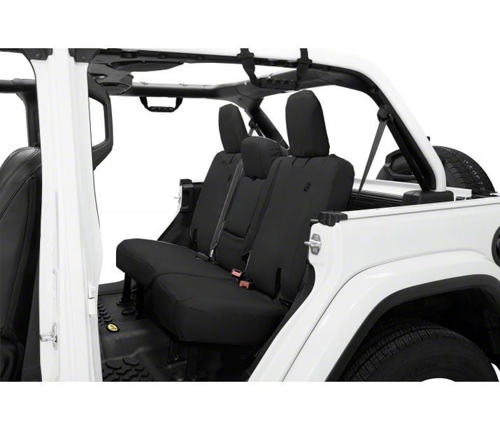 Bestop Jeep Wrangler Rear Seat Cover; Black Diamond J133180-JL (18-26 ...