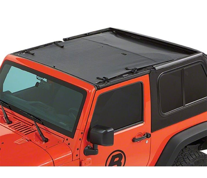 Bestop Jeep Wrangler Sun Extended Safari Style Bikini Top; Black ...