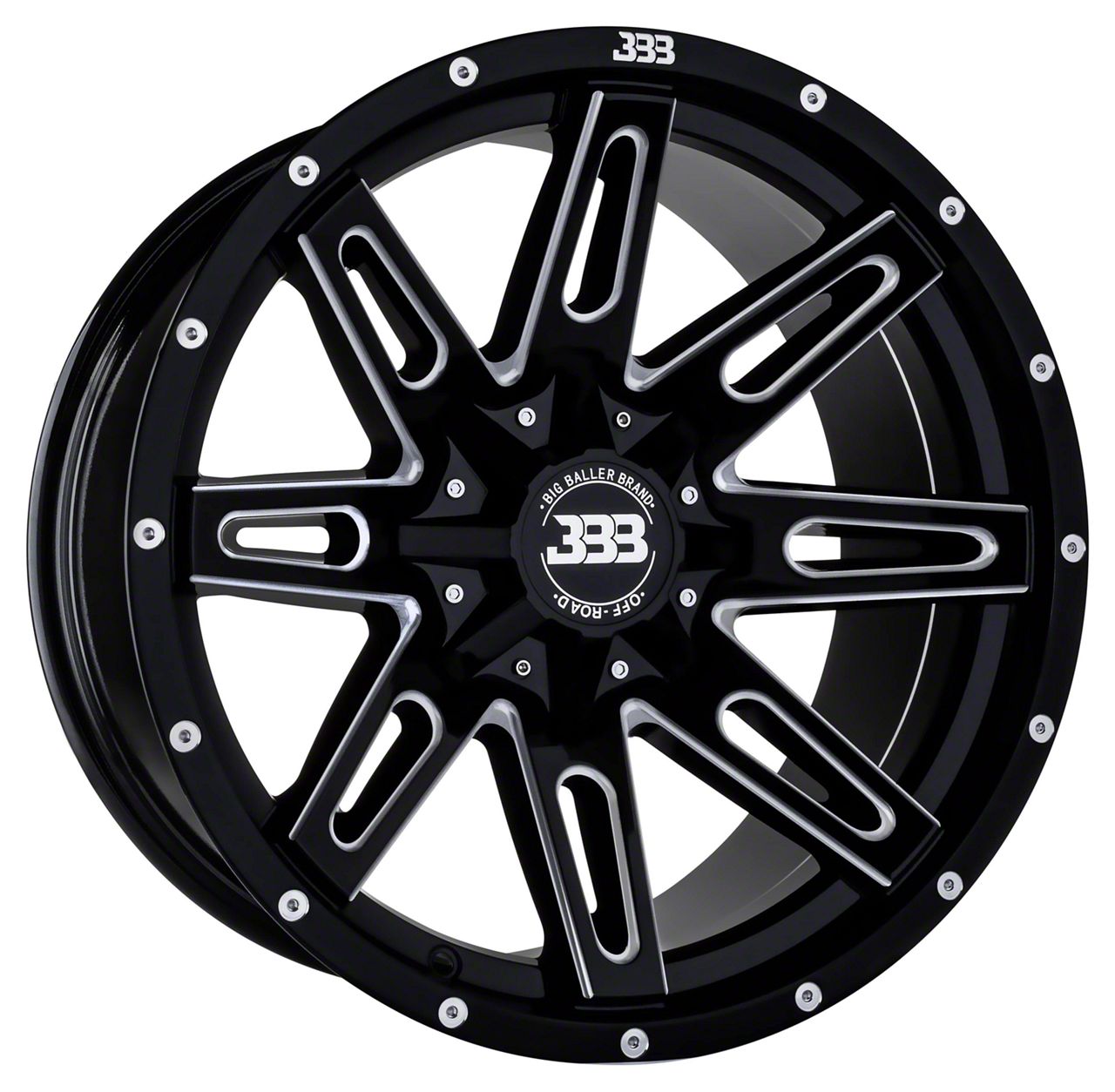 Big Baller Brand Bronco LB4 Gloss Black Milled 6-Lug Wheel; 20x9; 0mm Offset H137-LB4-1841 (21 ...