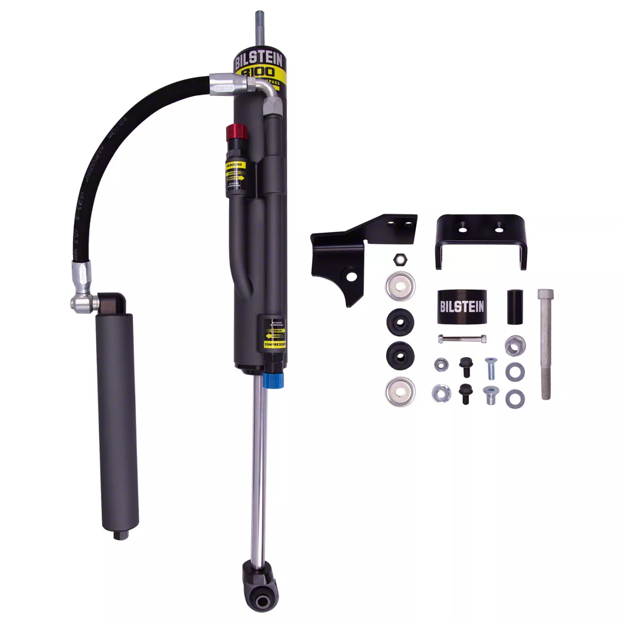 Bilstein Jeep Wrangler B8 8100 Bypass Series Front Shock for 3.50 to 5-Inch Lift; Driver Side 25 ...