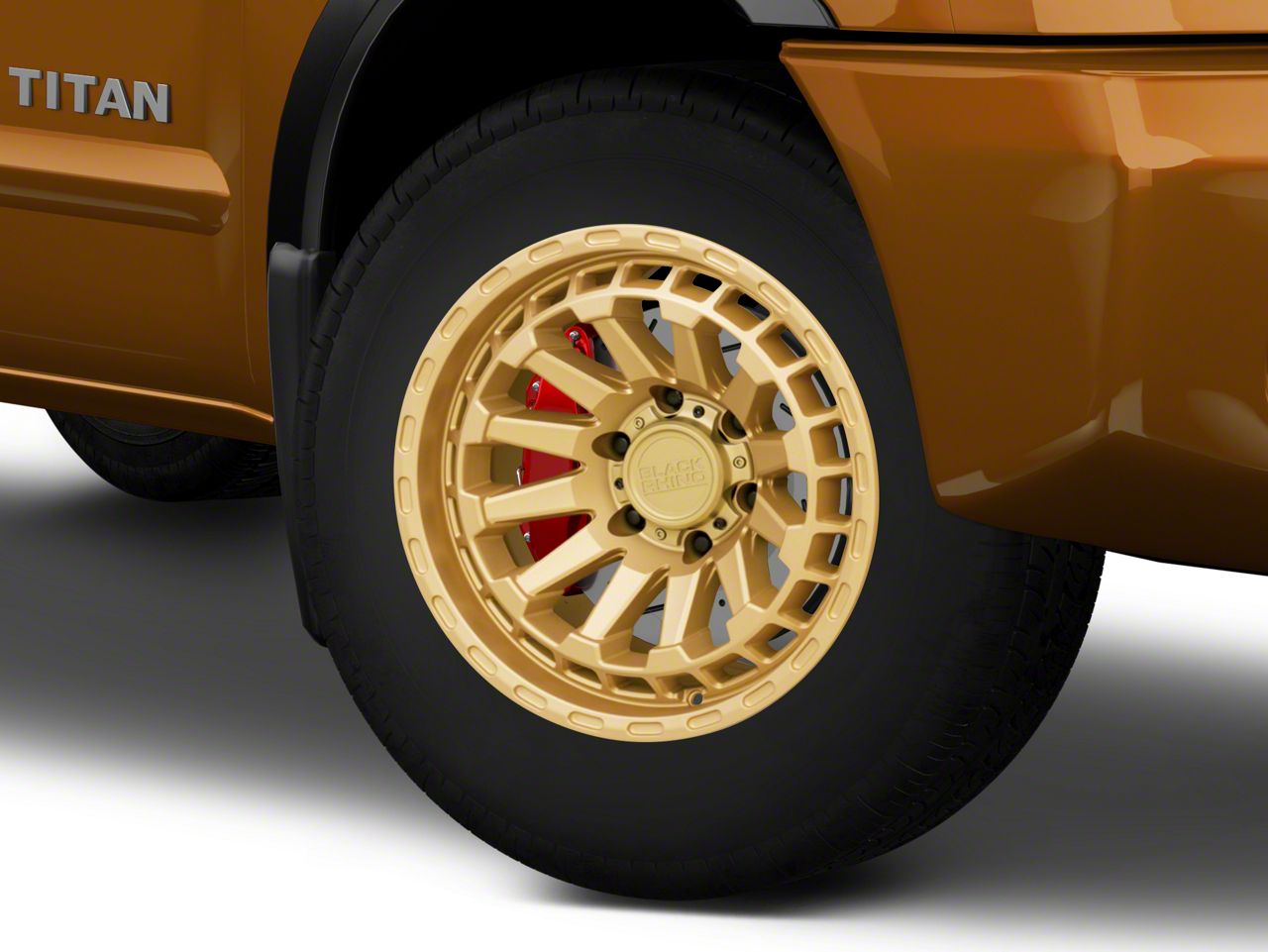 Black Rhino Titan Raid Gold 6-Lug Wheel; 18x9.5; 12mm Offset ...