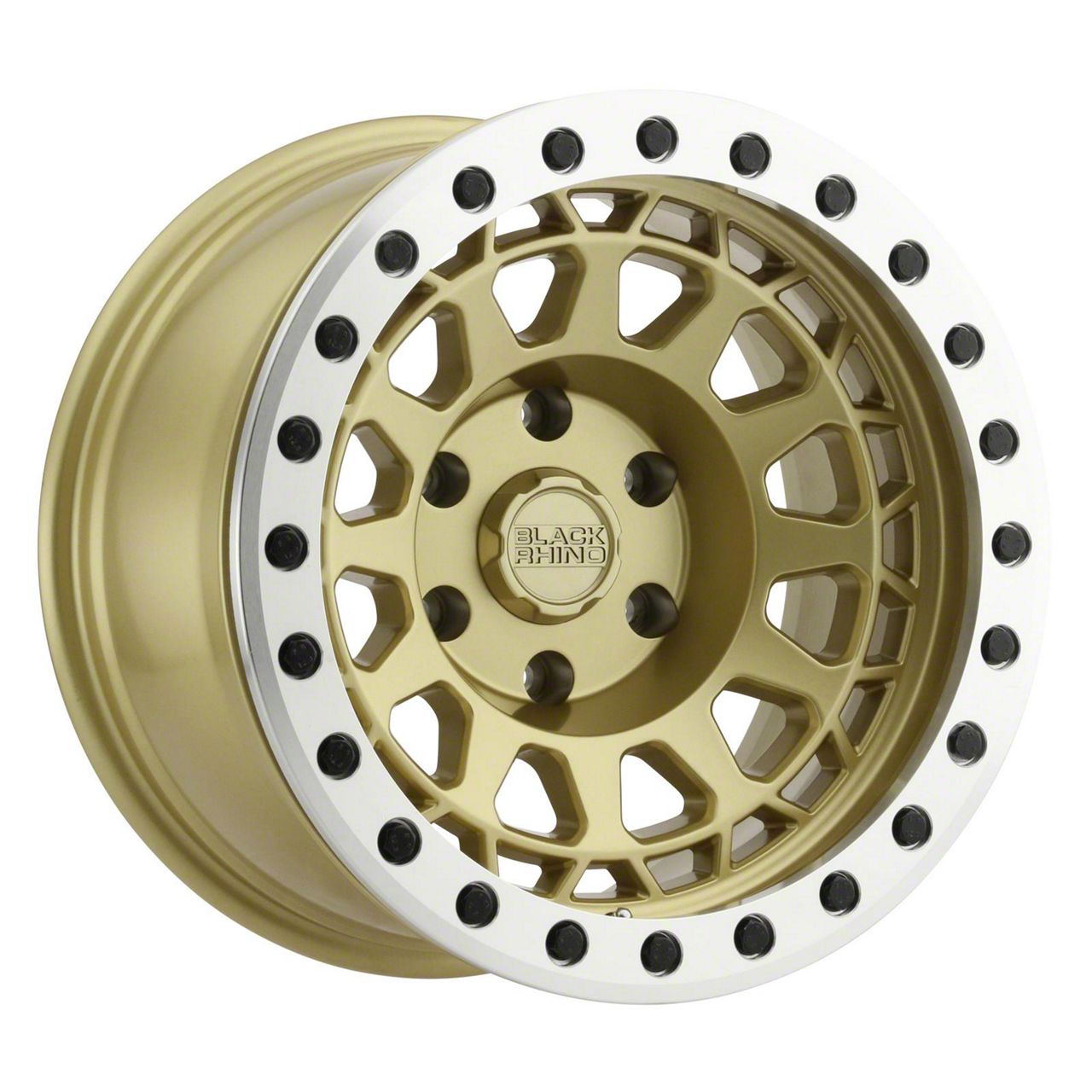 Black Rhino Toyota 4-Runner Primm Matte Gold with Machined Ring 6-Lug ...